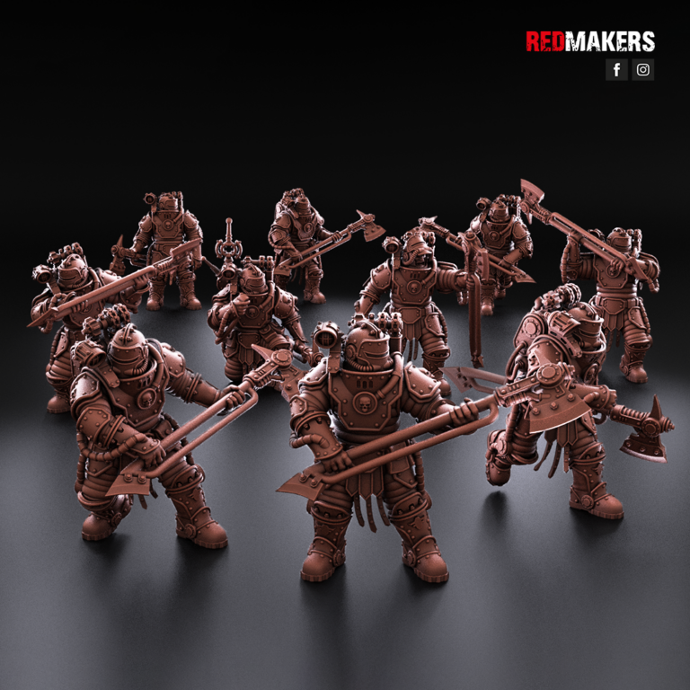 Solar Guard – Squad with Power Axes – Imperial Force - RedMakers
